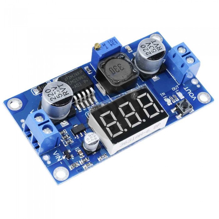 DC-DC Step Down LM2596 (Peak 3A) w/ Display, Adjustable Voltage ...
