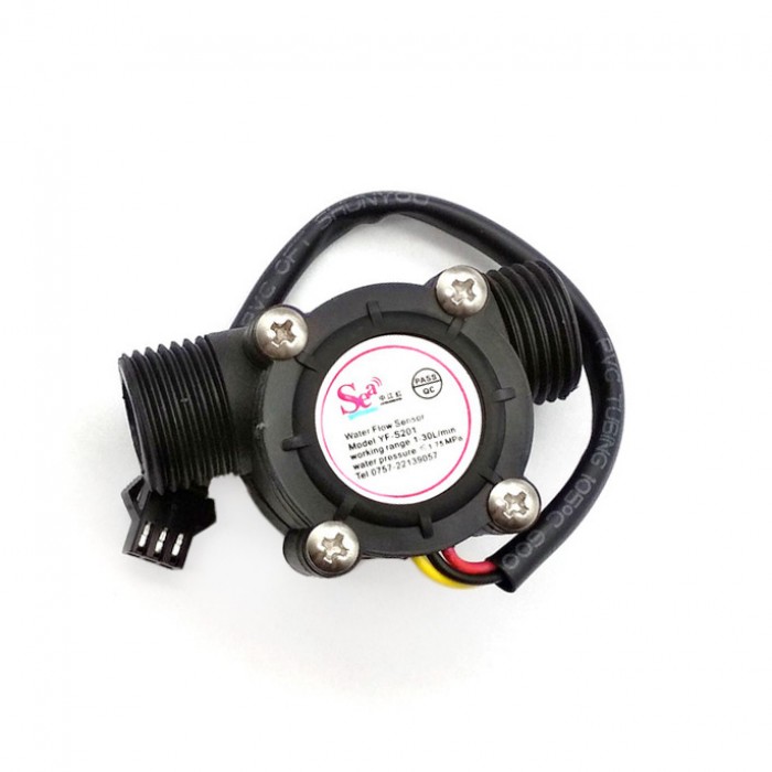 Digital Flow Meter Hall Effect Water Flow Sensor Module - 1 To 30 ...